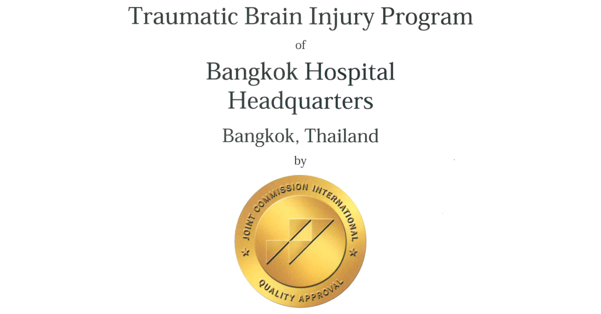 Certificate of Distinction : Traumatic Brain Injury Program | Bangkok ...