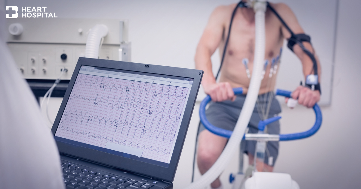 การตรวจด้วยการออกกำลัง Exercise stress test (EST) | โรงพยาบาลหัวใจกรุงเทพ