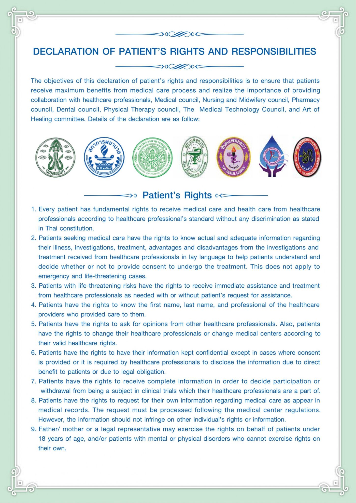 Patient’s Rights | Bangkok Hospital Chiang Mai