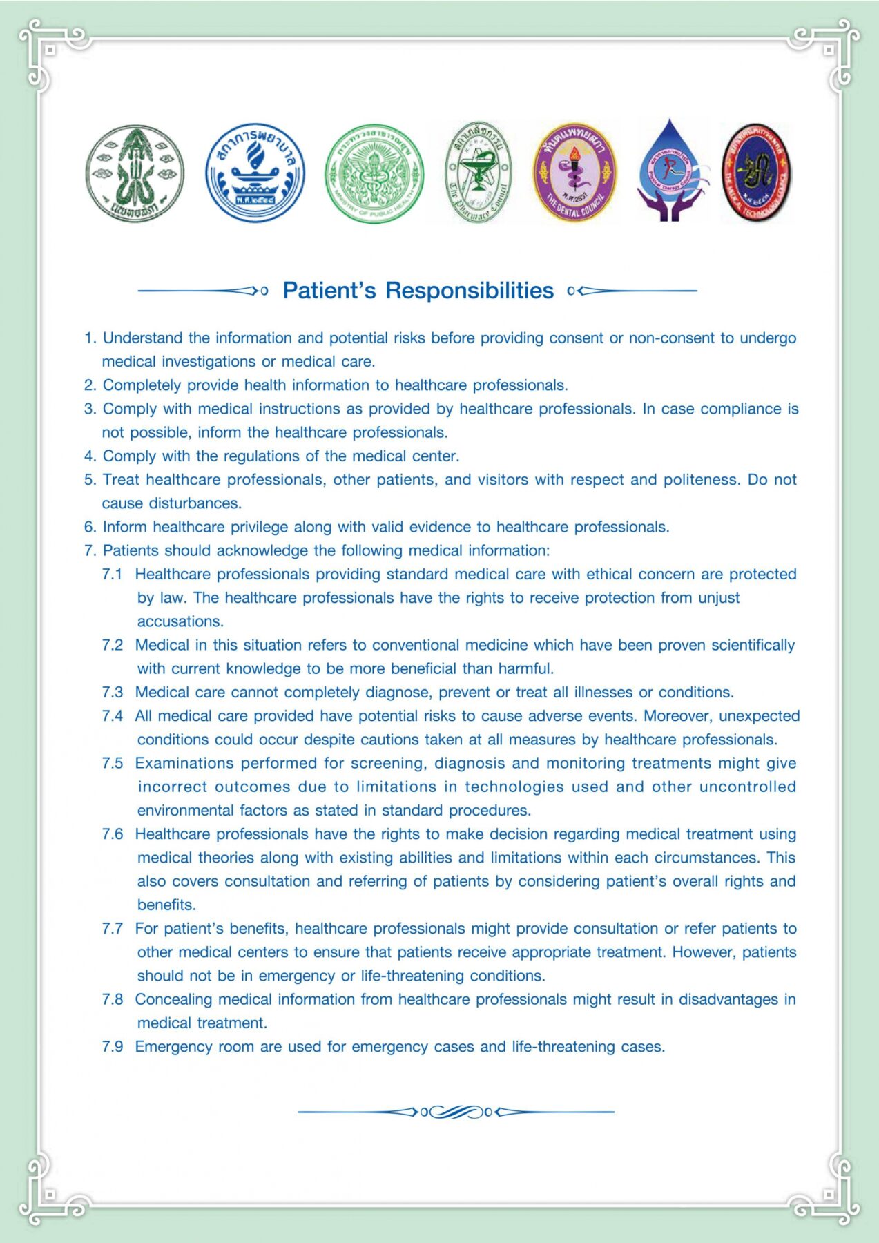 Patient’s Rights | Bangkok Hospital Chiang Mai